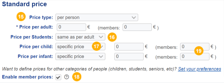 How to set up checkbox additional options – Bookeo