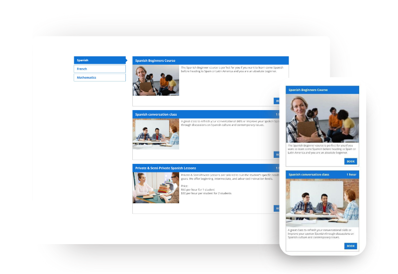 Booking modes for the customer interface - Bookeo Classes and Courses ...