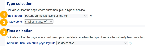 Booking page layouts (booking modes for the customer interface) – Bookeo