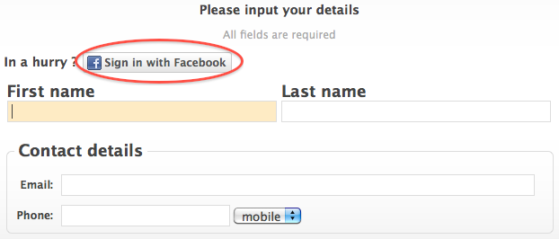 Customer sign up and sign in using Facebook – Bookeo